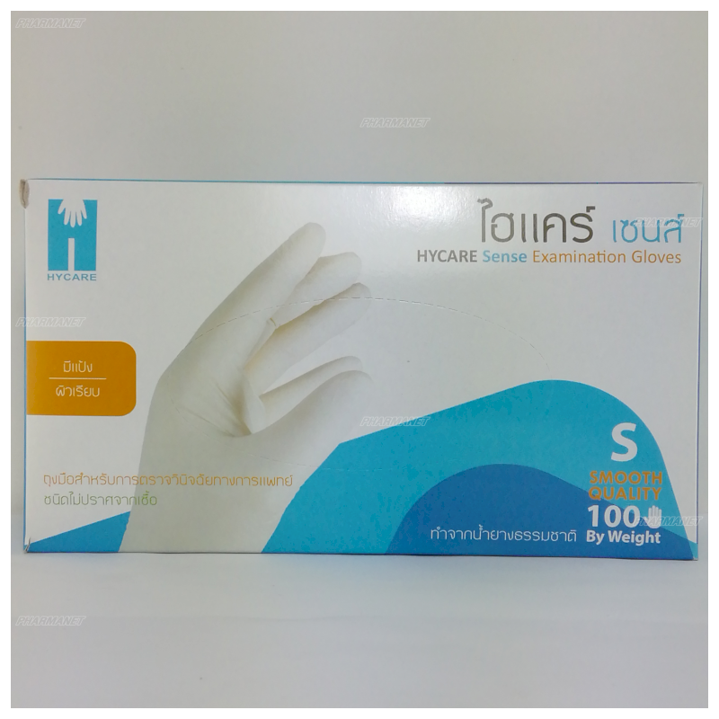 ถุงมือ HYCARE EXAMINATION GLOVES S มีแป้ง 100'S